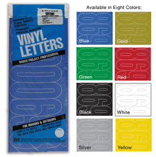 6″ White Gothic Vinyl Numbers | Graphic Products Corporation