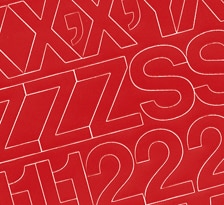 2″ Red Medium (Helvetica) Vinyl Letters/Numbers Set | Graphic Products ...
