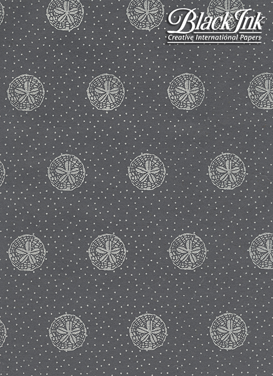Sand Dollars-Silver on Gray | Graphic Products Corporation