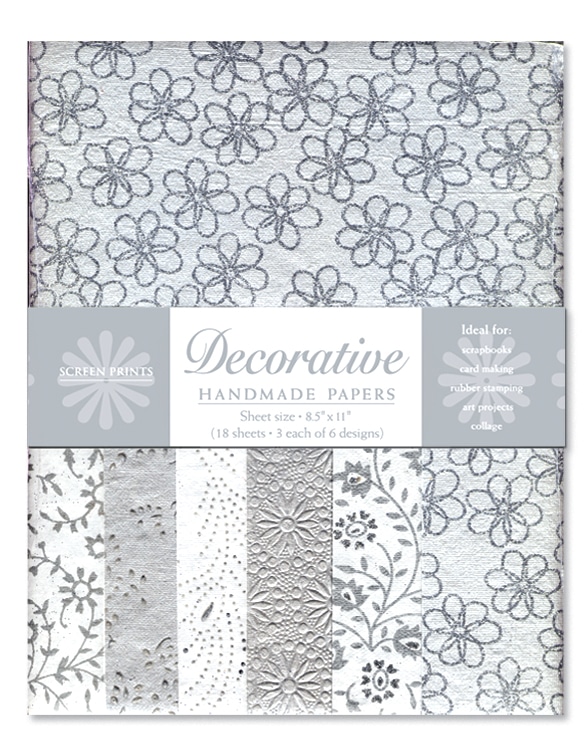 Decorative Paper Pack – Silver & White | Graphic Products Corporation